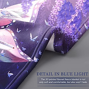 Soft Anime Throw Blanket, Durable Manga Flannel Fleece Blanket Comfortable Throws for Couch Sofa Chair Bed Home Cars Office(60"*50")