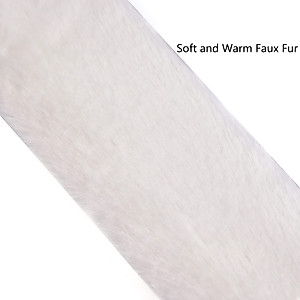 Xiazw Winter Warm Wide Purse Chain Strap Bag Handle Replacement for Handbag (White)