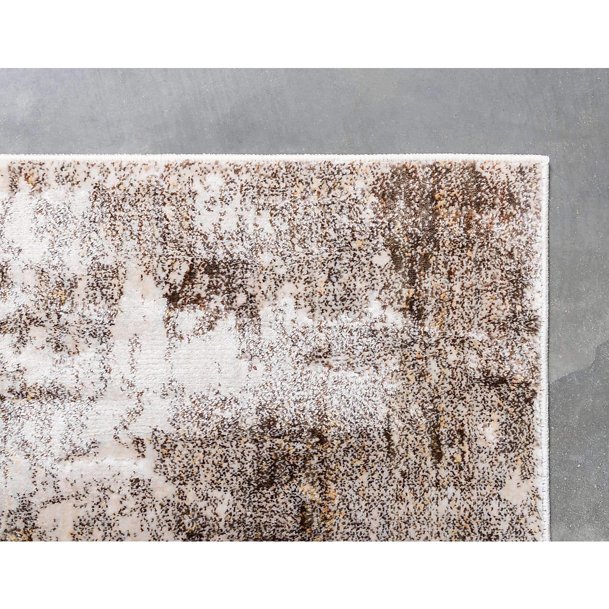 Unique Loom Helios Collection Area Rug - Santorini (9' x 12' 2" Rectangle, Ivory Beige/ Gold)