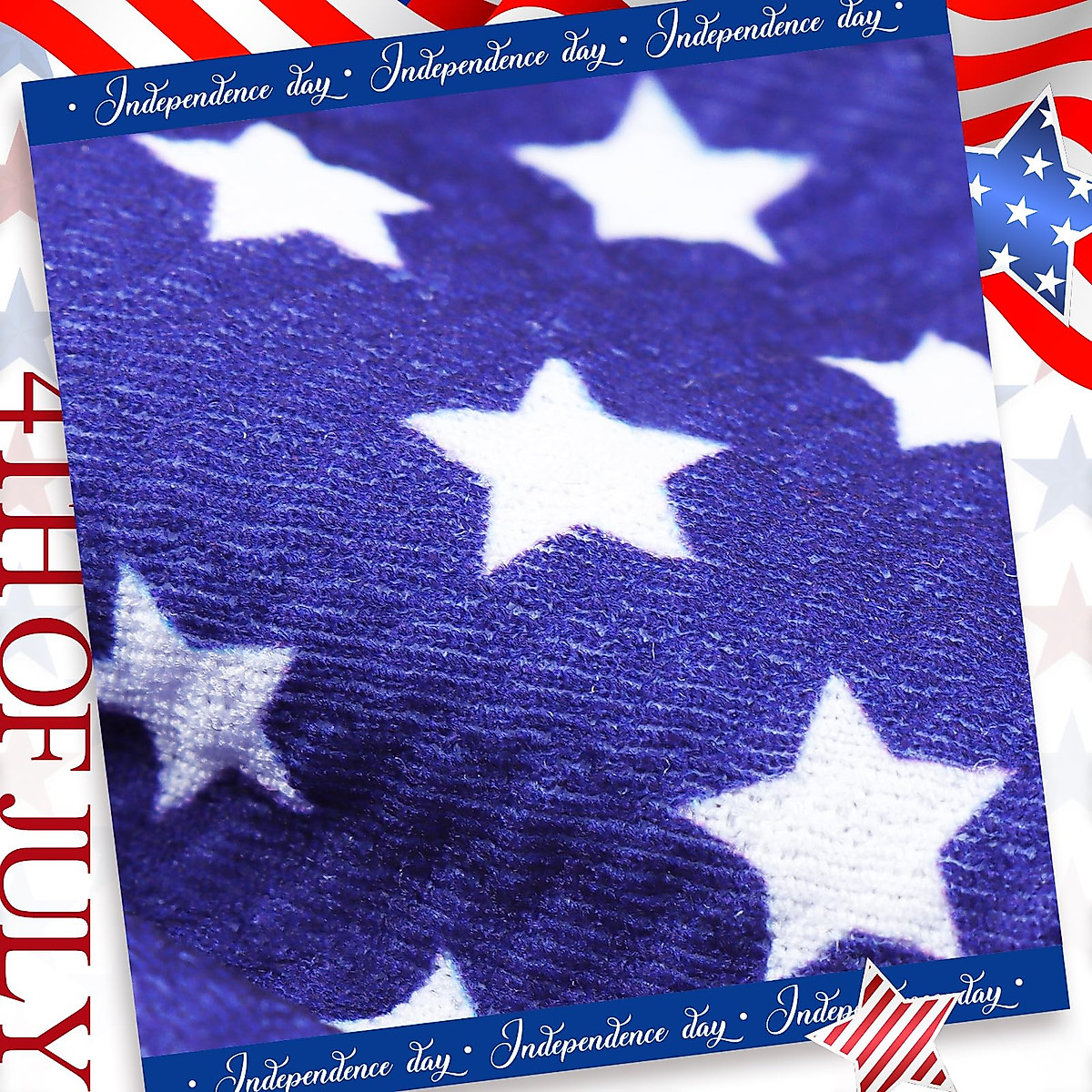 YanJie 4th of July Baby Nylon Headbands, Red Blue White Star Hair Accessories with Big Bows for Newborns, Infants, and Toddler Girls (America Flag)