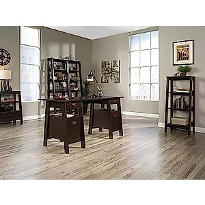 Sauder Trestle 5 Shelf Bookcase, Jamocha Wood finish