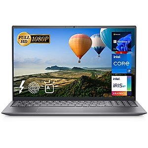 DELL Inspiron 5510 Laptop, 15.6" FHD Screen, Intel Core i7-11390H, 64GB DDR4 RAM, 2TB PCIe SSD, HDMI, Webcam, Fingerprint, WiFi 6, Backlit Keyboard, Window 11 Home