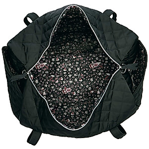 Vera Bradley Women's Performance Twill Large Travel Duffle Bag, Black, One Size