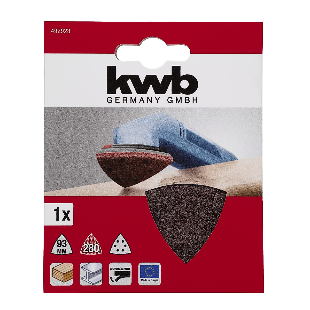 KWB Quick-Stick 10pc, Self-Adhesive, 96 MM for Tri-Base Sander Bosch-Delta 4929–12