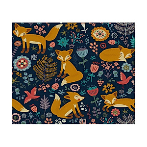 ZZKKO Animal Fox Vacuum Insulated Stainless Steel Water Bottle, Forest Thermos Cup Water Bottle Travel Mug BPA Free Double Walled 17 OZ for Outdoor Sports Camping Hiking Cycling