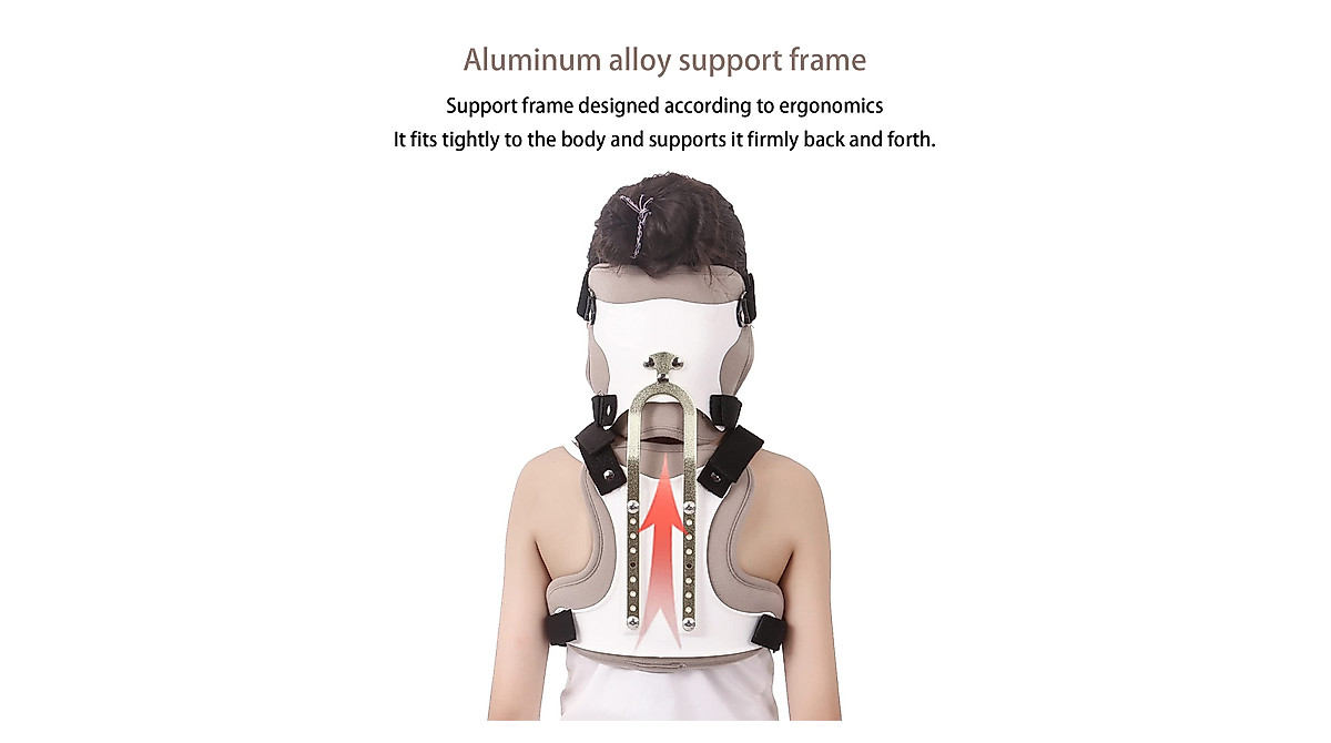 WILLQ Adjustable Neck Support Orthosis for Neck & Back Injury Relief