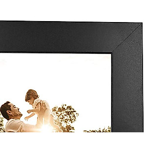 Golden State Art, 4x6 Three Picture Frame Trifold Hinged Photo Frame with 3 Openings, Desk Top Family Picture Collage, with Real Glass (4x6 Triple, Black, 1-Pack)