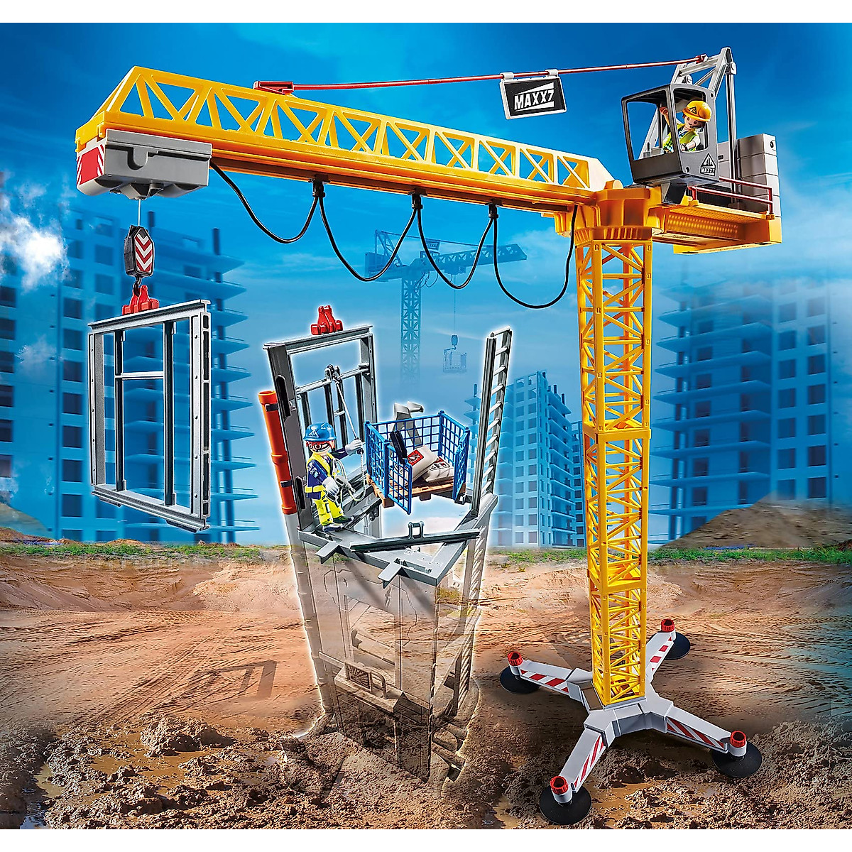 Playmobil RC Crane with Building Section