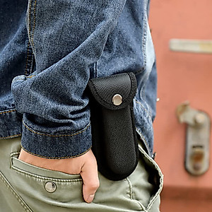 Multitool Sheath, Knife Sheath Holster with Belt Loop, Knife Pouch Fit 5" Folding Knife, Pocket Knife Holder for Belt, Small Knife Holster, Tactical Knife Case for Carrying Trapper Knife