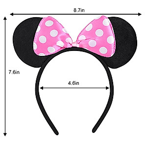 NEWTGAN 20 PCS Mouse Ears Headbands for Birthday Party Theme Park Costume Play Celebration for Boys and Girls (3color) (3 Color)