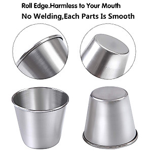 Ruisita 12 Pieces Stainless Steel Shot Cups Stainless Steel Shot Glass Drinking Tumbler (1.5 Ounce/45 ml)