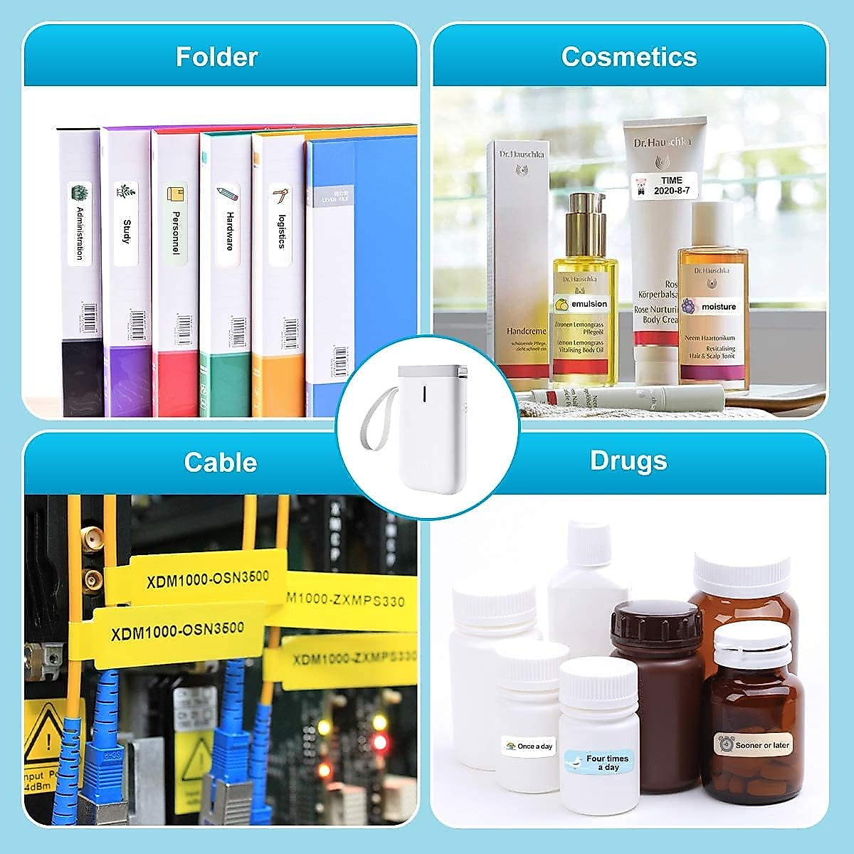 Label Maker Machine NiiMbot D11 Pink with 1 Free Roll Tape, half inch Thermal Label Printer for Home Office Business Organization USB Rechargeable - Compatible with Android & iOS Applied