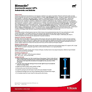 Bimectin Ivermectin 1.87% Paste Wormer Parasites Apple Horse OTC (2 Tubes)