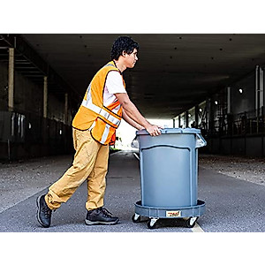 Pake Handling Tools 30 Gallon and 55 Gallon Drum Dolly - Durable Heavy Duty Plastic Drum Cart, 900 lb. Capacity, 5 Swivel Casters