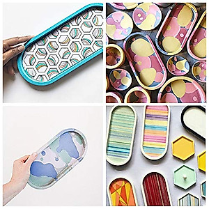 3 Pack Ashtray Molds, Oval Coaster Epoxy Resin Casting Mould DIY Jewelry Tray Dishes for Craft Jewelry Storage Office Home Decoration (3)