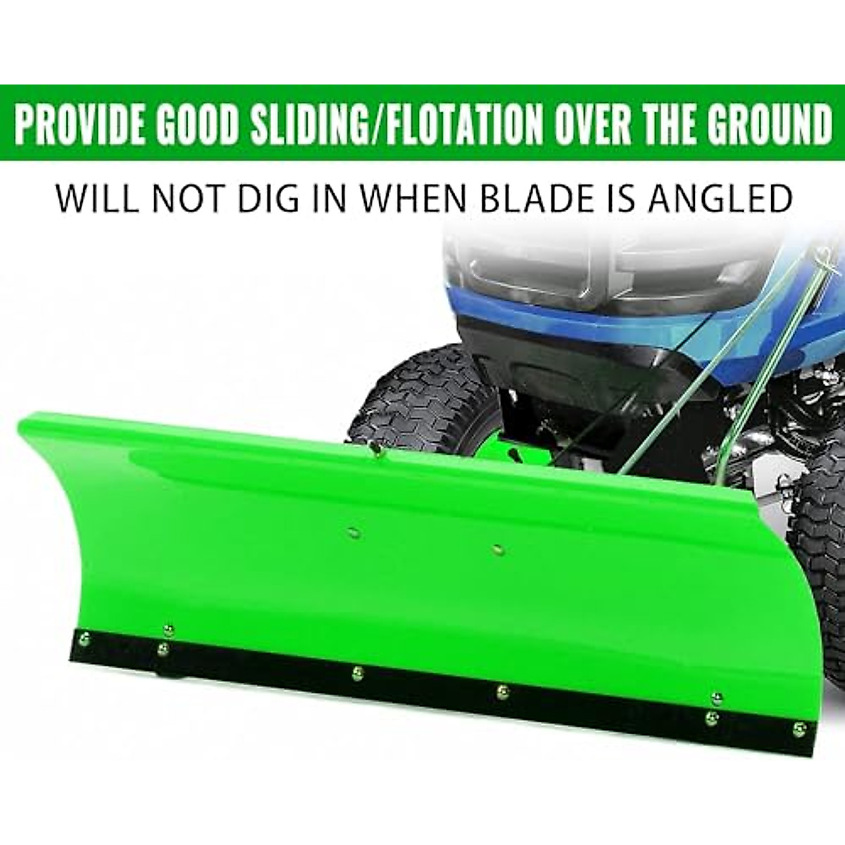 ECOTRIC New Heavy Duty Round Dome Snow Plow Shoe Skid Compatible with John Deere