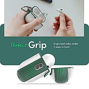 CYRILL Color Brick Compatible with AirPods Pro 2 Clear Case, Protective and Water Resistant, Silicone Feel TPU (2022/2023) [Compatible with USB-C Charger] - Kale