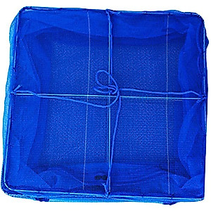 Garneck Foldable Fish Cage Blue Sweater Hydroponic Plants Meat Dehydrator Shrimp Fish Drying Net Hanging Dry Net Indoor Nylon Multi-Layer Net Hanging Basket Dryer Hanging Fishing Net Nylon