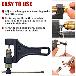 Stylemafia Chain Breaker #420-530 Chain Tool fit for Dirt Pit Bike ATV Quad Go Kart Scooter Motorcycle Bicycle Chain Break # 420 428 520 525 528 530