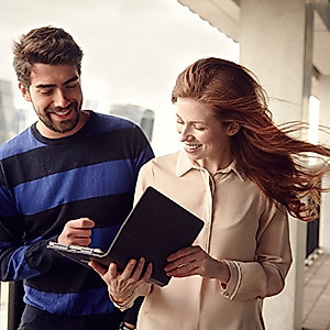 Snugg iPad Pro 11" Leather Case with Stand, Magnetic Closure, Protected Corners and Auto Sleep/Wake Function - Blackest Black