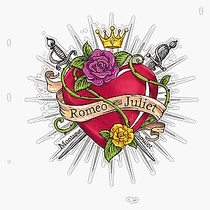 Romeo + Juliet Bumper Sticker Vinyl Decal 5"