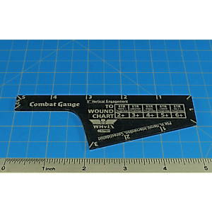 LITKO 5-inch Double-Sided Combat Gauge | Compatible with Warhammer 9th Edition | Wound Chart | WH40K | WHv9 (Transluscent Grey)
