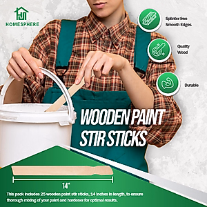 HOMESPHERE Homax Waste Away Paint Hardener, 12 Packs, 3.5oz – Fast Acting Paint Solidifier for Disposal - Paint Drying Powder for Acrylic & Latex Paint with 25 Pcs. of 14 Inch Wooden Stir Sticks