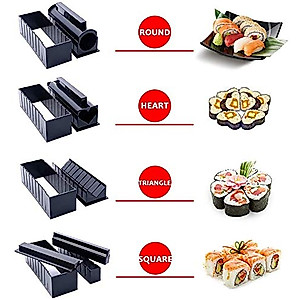 ELEDUCTMON Sushi Making Kit for Beginners - Original Sushi Maker Deluxe Exclusive Online Video Tutorials Complete with Sushi Knife 11 Piece DIY Sushi Set - Easy and Fun - Sushi Rolls - Maki Rolls