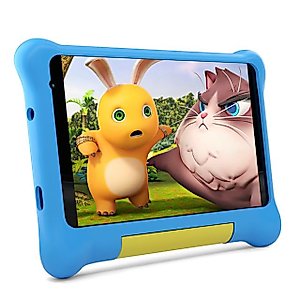 Kids Tablet 7 Inch Android 12 Go Quad Core 32GB 2500mAh, Tablet for Kids with Case | Parental Control | WiFi | Bluetooth | Education |Entertainment (Blue)