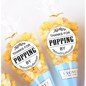 120PCS Ready to Pop Stickers, Baby Shower Favour Stickers, Thanks for Popping by Stickers, Baby Shower Stickers，1.6 Inch Diameter Round Design