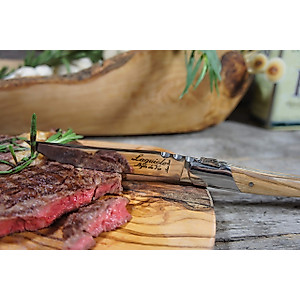 Laguiole Style de Vie Steak Knives, Luxury Line, 6 pieces, Mixed Wood, in giftbox