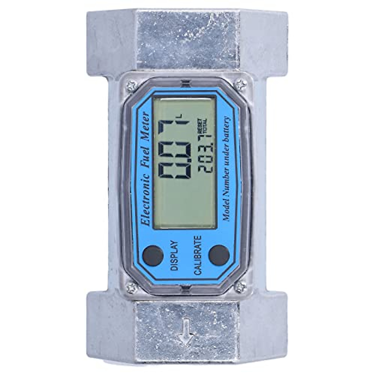 Ozgkee Turbine Flow Meter Electronic Digital Fuel Liquid Water Gas Oil Flowmeter 2in 2.3V to 3.3V