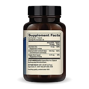 Dr. Mercola Zinc Plus Selenium, 30 Servings (30 Capsules), Dietary Supplement, Supports Immune Health, Non GMO, NSF Certified