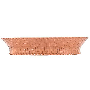 G.E.T. RB-894-TER Round Serving Basket with Base, 7.27", Terra Cotta (Set of 12)