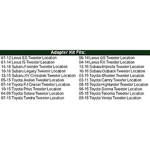 Speaker Adapters For Tweeters Fits Lexus, Fits Subaru, And - 1.5" cutout - SAK009_15-1 Pair