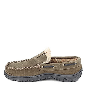 Clarks Men's, Venetian Moccasin Slipper SAGE GREEN 10 W