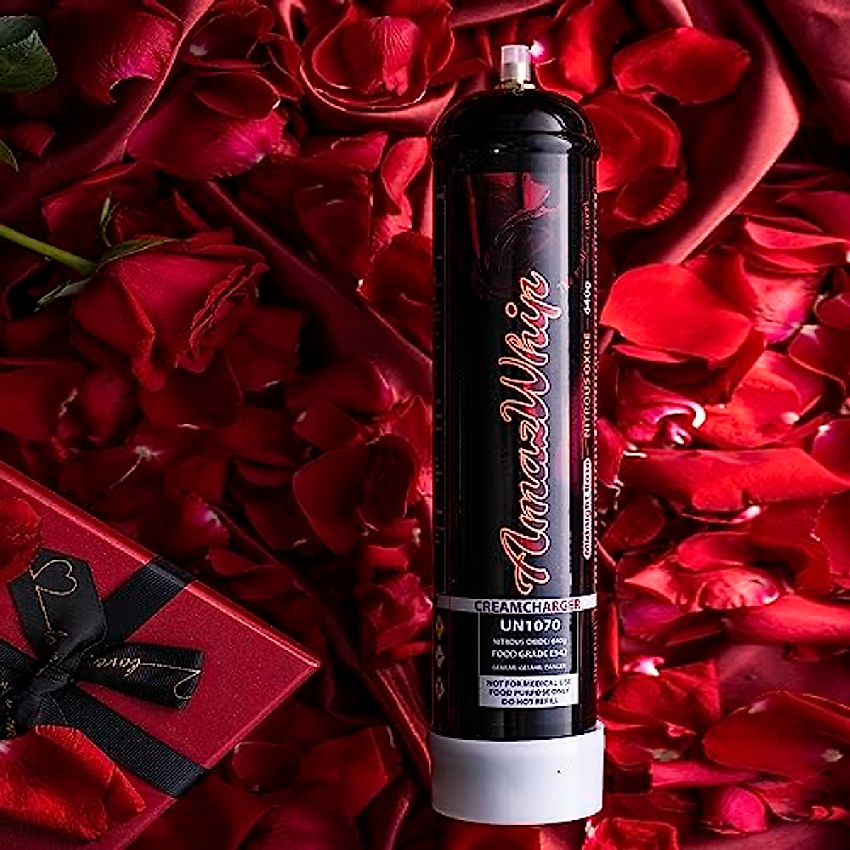 AMAZWHIP 0.95L,640g Whipped Cream Charger Nitrous Tank for Whipped Cream Dispenser (Combination, 4 cylinders)