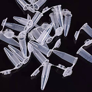 TYQILIN 1.5ml Microcentrifuge Tube with Snap Cap, Polypropylene Graduated, Natural (Pack of 500)