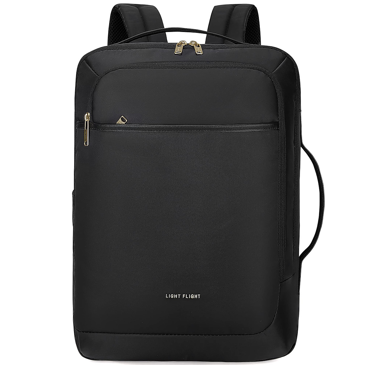 LIGHT FLIGHT Laptop Backpack Women, Large Computer Backpack for 17.3 Inch Laptop, Professional Womens Work Backpack, Convertible 3 In 1 Backpacks Water Resistant, Black