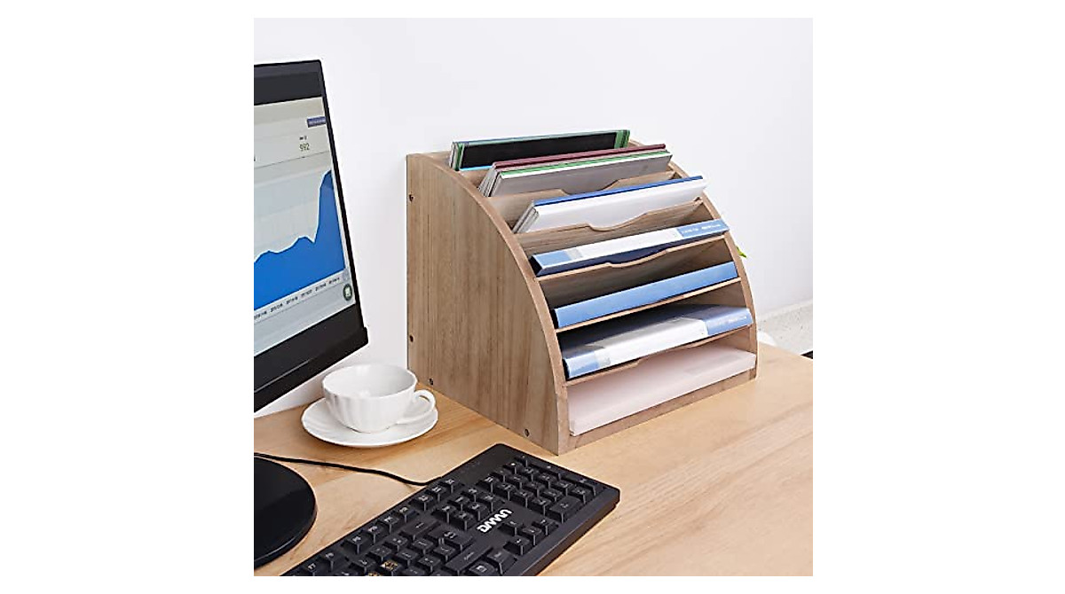 WuGeShop 7 Tier File Organizer - Stylish & Practical Solution