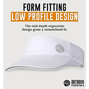 OutdoorEssentials Sun Visor Hat for Women & Men - Womens Visor, Tennis Visor, Golf Visor - Running Visor White - White