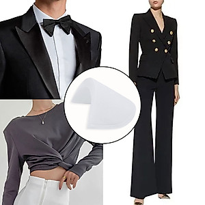 4 Pairs Covered Set-in Shoulder Pads Sewing Foam Pads Sponge Shoulder Pad Shoulder Enhancer for Women Men Blazer Suit Coat Jacket Clothes Sewing Accessories (2 Black + 2 White)