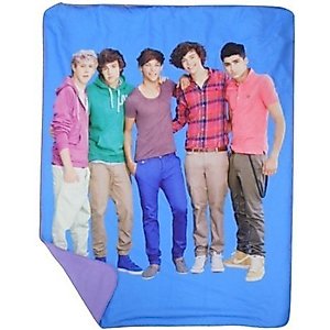 One Direction Blue Portrait Throw Blanket 50"x60"