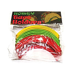 Homey Product Original Taco Holders - Non Toxic BPA Free Microwave Safe Stands for Soft and Hard Shells