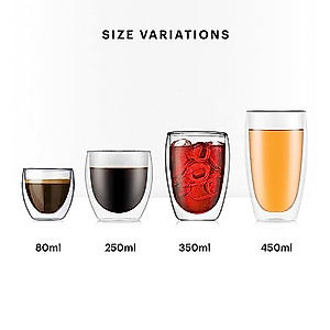 Bodum Pavina Double Wall Espresso/Shot Glass - Set of 2