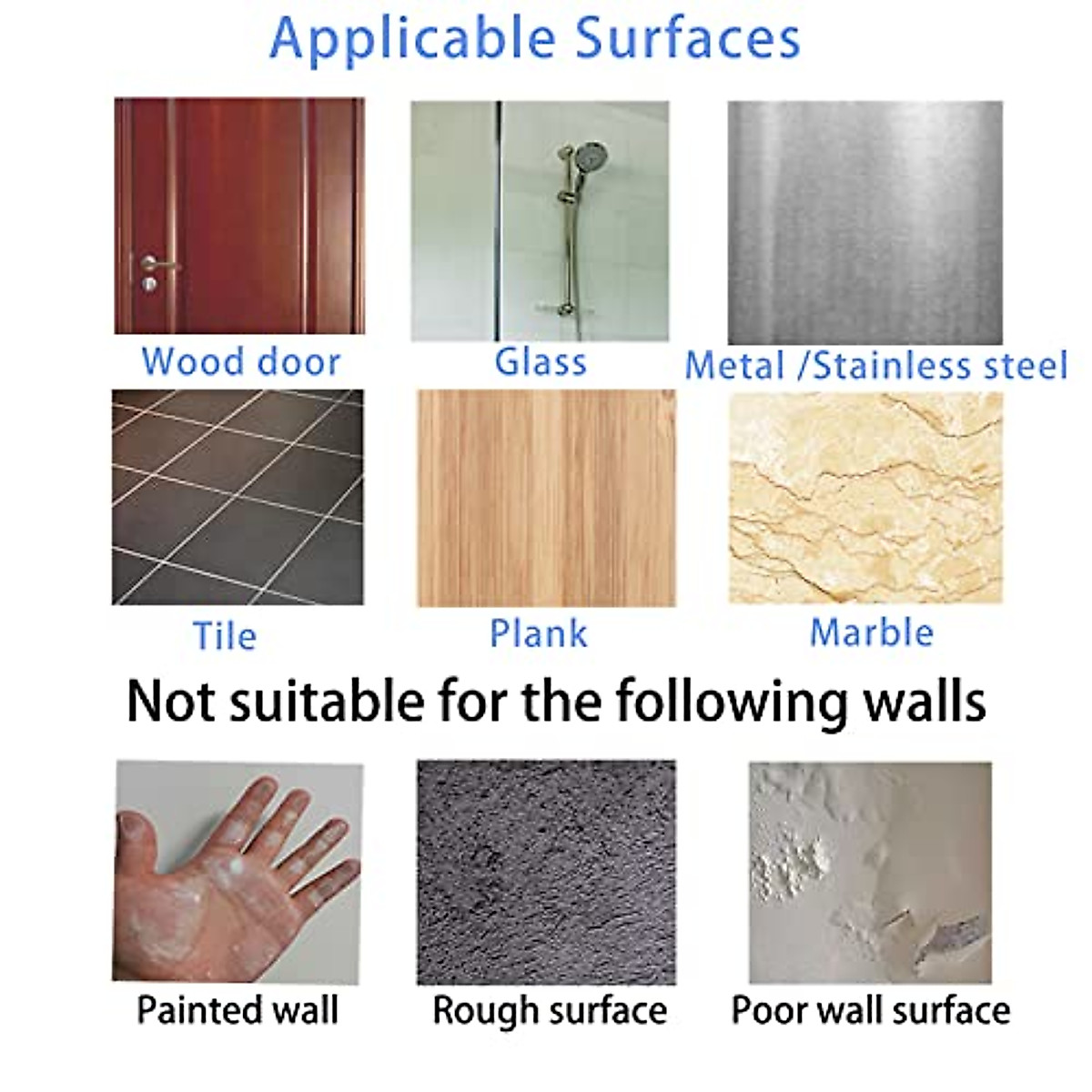 COLOGO 100 Pack Adhesive Hooks 24lb(Max) Heavy Duty Self Adhesive Hooks, Transparent Reusable Seamless Adhesive Wall Hooks for Kitchens, Bathroom, Office