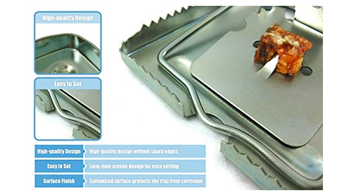 Made2catch Pack of 4 Galvanized Metal Rat Traps | Humane & Reusable