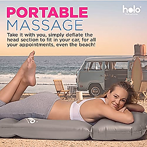 HOLO The Original Inflatable Pregnancy Pillow, Pregnancy Bed + Maternity Raft Float with a Hole to Lie on Your Stomach During Pregnancy, Safe for Land + Water, Silver