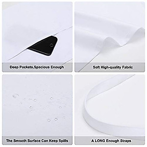 SLNFDKND Cow Print Apron with 3 Pockets Waiter Server Half Apron for Women Men Serving Restaurant Chef Adjustable Apron