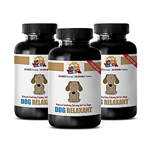 PETS HEALTH SOLUTION Dog Relax Chews - Premium Relaxant for Dogs - Amazing Calming AID - Natural Formula - Treat - Dog Relaxation Treats for Big Dogs - 270 Treats (3 Bottle)